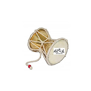 Handmade Brass Damroo/Damru Indian Musical Instrument for kirtan Traditional Indian Folk Musical Percussion Instruments, Handmade Drum Damru By ARSH TRADERS