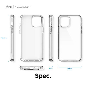 elago Hybrid Clear Case Compatible with iPhone 12 Case and Compatible with iPhone 12 Pro Case 6.1 Inch (Transparent) - Shockproof Bumper Cover Protective Case