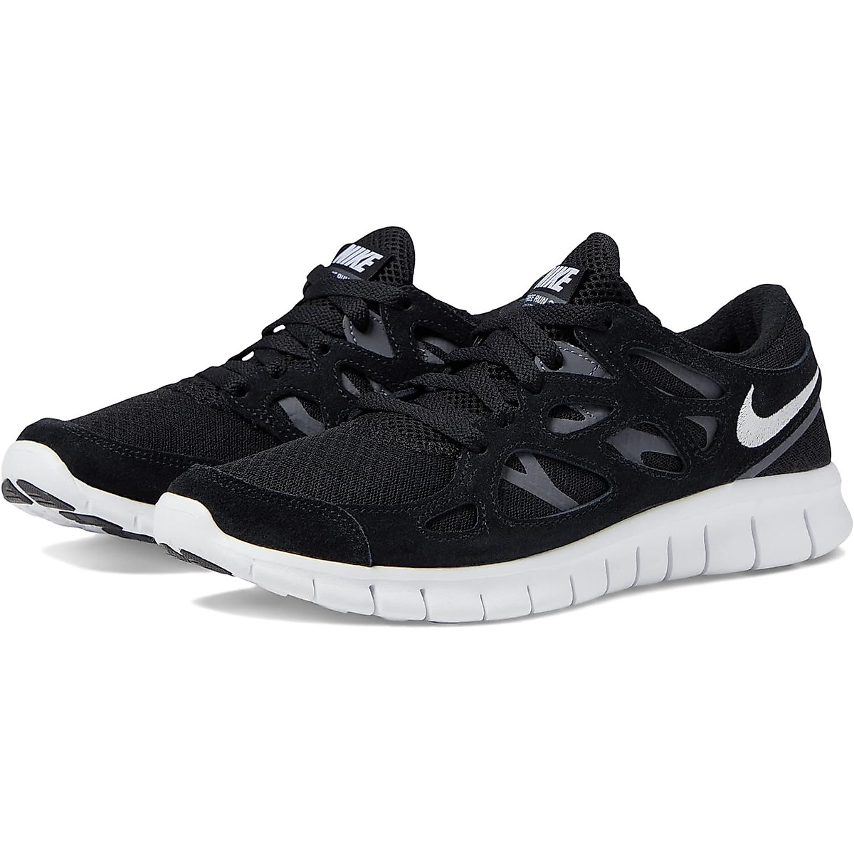 Nike Women's Free Run 2, Black/White/Dark Grey, 7