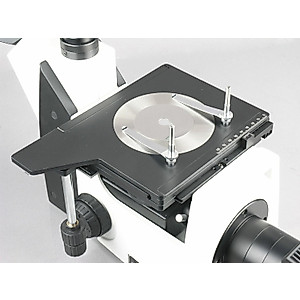 AmScope ME1200TB Inverted Trinocular Metallurgical Microscope, 50X-1000X Magnification, PL10x and PL20x Eyepieces, Polarizing Condenser, Brightfield and Polarizing LED Illumination with Rheostat, Large Double-Layer Mechanical Stage, 90-240V