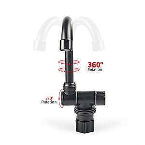 DALUOBO Folding Faucet 360 Degree Swivel hot and Cold Water Faucet Kitchen Bathroom RV Marine Deck Hatch Caravan Boat Camper Accessories