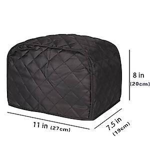 Qifuwanjingfeng Two Slice Bread Machine Cover, Universal Size Kitchen Appliance Cover for Bread Machine, Black Bread Machine Cover, Ideal Gift for Women