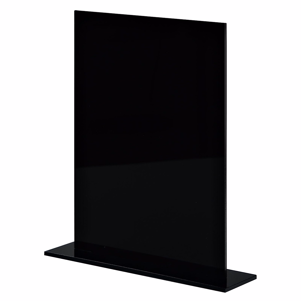 JINMURY 8x10 Inch Black Acrylic Sign with Stand | 5 Pack Blank Acrylic Table Signs and Base for DIY Wedding Table Numbers, Wedding Signage, Events& Parties (Black, 8x10 Inch)