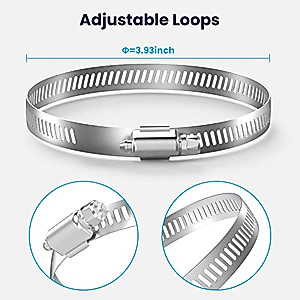 OOKOO Universal Vertical Pole Mount Bracket with 2 Loops, Solid Metal Wireless Bridge Wall Mounting Bracket for Indoor Outdoor AP Access Point Client CPE,1 Pack