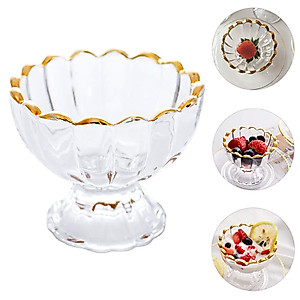 Cabilock Clear Tumblers Clear Pudding Bowls Ice Cream Cup Paper Cup Glass With Cover Mini Measuring Cups Glass
