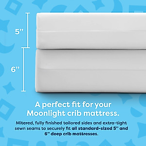 Moonlight Slumber Little Dreamer Crib Mattress Cover, Ecru, Hypoallergenic - Mattress Not Included