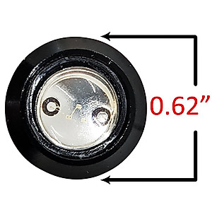 5/8 Inch Black 22mm Bolt Beam Green LED Accent Rock Lights with 20ft. AWG #26 Wire for UTV Off-Road Trucks Trailers Motorcycles RVs Boats ATVs