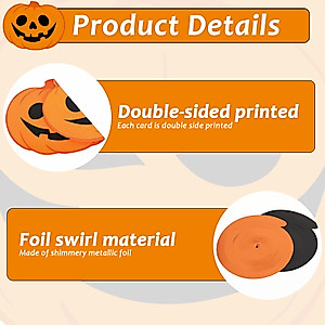 60PCS Halloween Pumpkin Party Swirls Decorations Little Pumpkin Hanging Swirls Black Orange Halloween Ceiling Hanging Decor Supplies for Halloween Party Birthday Pumpkin Theme Party Favors