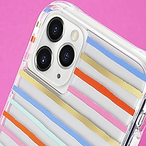 RIFLE PAPER CO. iPhone 11 Pro Max Case - Gold Foil Accents - 6.5 - Happy Stripes