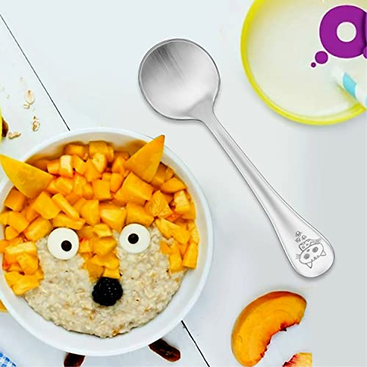 14-Piece Kids Silverware Set, LIANYU Toddler Forks and Spoons for 2-6 Year Old, Stainless Steel Preschooler Children Flatware Cutlery Set, Includes 7 Forks 7 Spoons, Dishwasher Safe