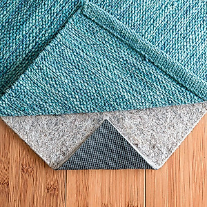 RUGPADUSA - Dual Surface - 8'x10' - 1/4" Thick - Felt + Rubber - Non-Slip Backing Rug Pad - Safe for All Floors