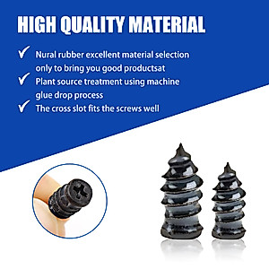 QODOLSI 30 PCS Car Tire Repair Rubber Nail for Tire Puncture Repair, Waterproof Vehicle Tire Rapid Repair Tools, Universal Durable Auto Tire Repair Nails for Motorcycle Truck ATV Jeep Tractor (Black)