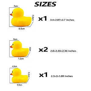 Rubber Funny Ducks/Duckies Waterproof No Bebe Noise Bath Toy Without Hole or with No Hole Student Office Desktop Decor IT Programmer Funny Partner Rubber Duckies in Bulk
