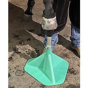 HOOF-IT Green Hoof Stand - The Blacksmith Model (Green)
