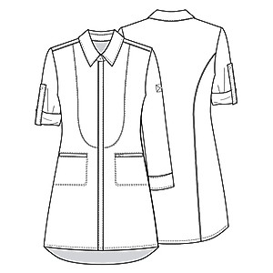 Cherokee Infinity Women Scrubs Lab Coats 40" 1401A, M, White