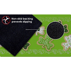 Toland Home Garden 800212 Shamrock Cookies St Pats Door Mat 18x30 Inch Spring Outdoor Doormat for Entryway Indoor Entrance