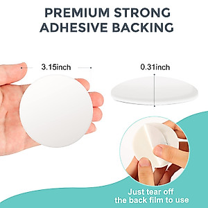 ROMZCPH Door Stopper Wall Protector 4PCS ,3.15" Large Door Handle Bumper, Silicone Wall Protectors from Door Knobs –The Home or Office (White)