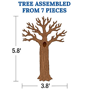 Carson Dellosa Woodland Bulletin Board Set—Seasonal Tree Cutout With Forest Animals, Autumn Leaves, Acorns, Elementary Classroom and Homeschool Decorations (120 pc)