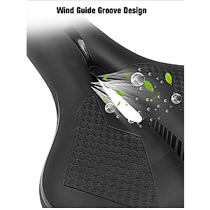 Feluz Bike Saddle, Comfortable Bicycle Seat Saddle for Mountain Road BMX Bikes, Cycling Accessories