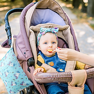 Frienda 4 Pieces Wet Dry Bag for Baby Waterproof Reusable Washable Diaper Bag Sealed with Handle for Travel, Beach, Swimsuit, Diapers, Dirty Gym Clothes and Toiletries (Mermaid)