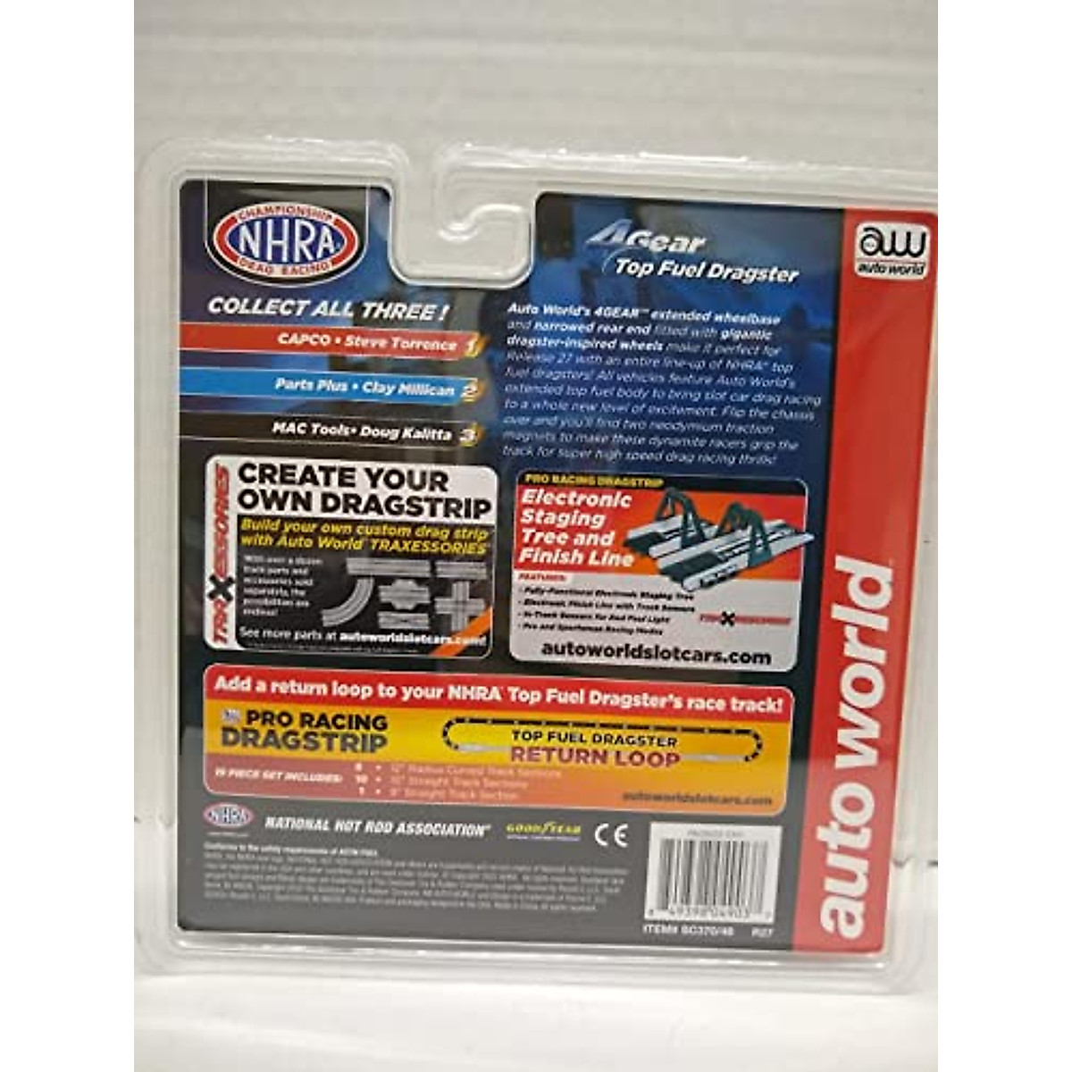 Auto World SC370-1 CAPCO Steve Torrence Top Fuel Dragster HO Scale Electric Slot Car