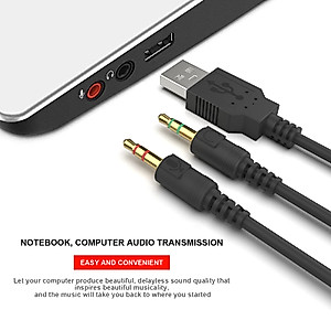 Replacement 3.5mm Arctis Headset Cord, Arctis 7 Audio Cable Wire Compatible with SteelSeries Arctis 5, Arctis 3, Arctis Pro Wireless, Arctis Pro Gaming Headsets to PC Laptop, 6FT