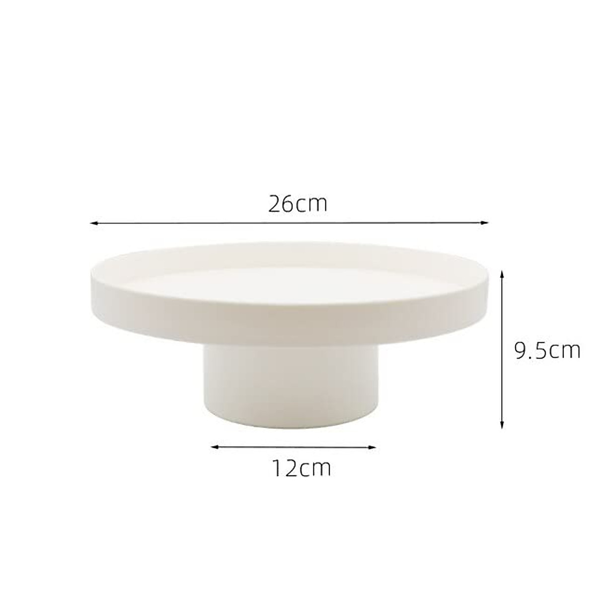 CLSMD Serve Trays 1Pc Solid Round Stand Tray Cake Dessert Fruit Bread Nut Cupcake Holder High Stand Plate Desktop Decor Party Modern Trays Decorative Decorative Tray
