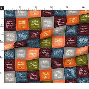 Spoonflower Fabric - Bible Verse Wholecloth Cheater Quilt Baby Christian Bible Verse Printed on Petal Signature Cotton Fabric Fat Quarter - Sewing Quilting Apparel Crafts Decor