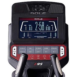 Elliptical Machine: E95 Elliptical Gym Equipment for Home and Studio, Exercise Equipment with 10.1" TFT Screen, Adjustable Resistance & Pedals, Quiet System and Heart Rate Monitoring