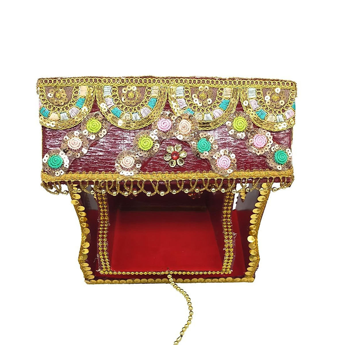 Swing Ladoo Gopal 0,1,2,3 Bal Gopal Khana ji Swing Palana Krishna Jhoola for Janmashtmai Decorative Home Temple Mandir Puja Room