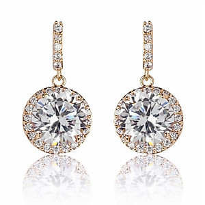 Fashion jewelry designer rhinestone gold tone bridal costume dangle drop earrings for women