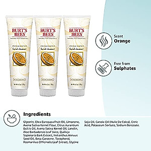 Burt's Bees Orange Essence Facial Cleanser, Sulfate-Free Face Wash, 4.3 Oz (Pack of 3) (Package May Vary)