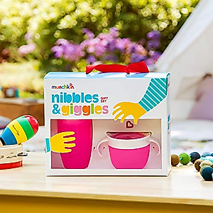 Munchkin® Nibbles & Giggles Toddler Gift Set, Includes 10oz Miracle 360 Cup and Snack Catcher, Pink