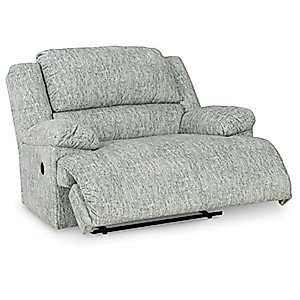 Signature Design by Ashley McClelland Transitional Zero Wall Wide Seat Recliner, Light Gray
