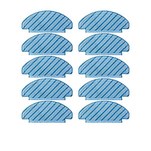 SteFik Washable Cloth Mop Pads. Compatible for Ecovacs Deebot Ozmo T8 AIVI/T8 Max/ T8/ T9/ T9 AIVI /N8/ N8 Pro Plus/ N8 Pro, Compatible for Yeedi Vac Robot Vacuum (Color : 10PCS)