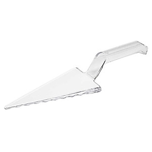 Party Essentials Heavy Duty Plastic Cake Server/Pie Cutter/Pastry Slicer/Spatula for Serving Pizza, 1-Count, Clear