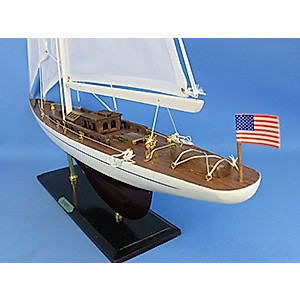 Hampton Nautical Wooden Ranger Model Sailing Yacht, 35"