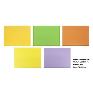4A Super Sticky,6 x 8 Inches,Extra Bright Color Assorted,Lined,Self-Stick Notes,50 Sheets/Pad,4 Pads/Pack,200 Sheets/Pack,4A 608S-Lx4