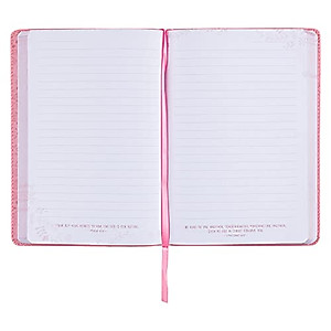 Christian Art Gifts Classic Journal I Know The Plans Jeremiah 29:11 Bible Verse, Inspirational Scripture Notebook, Ribbon Marker, Pink Faux Leather Flexcover, 336 Ruled Pages