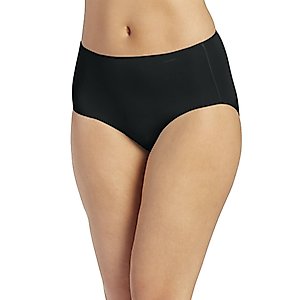 Jockey Women's Underwear No Panty Line Promise Tactel Hip Brief, Black, 7