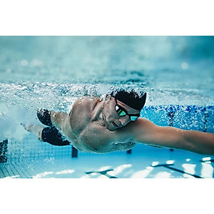 BENICE Swim Goggles, Anti Fog Mirrored Lens Leakproof Swimming Goggles UV Protection for Men Women Youth,Black/Red