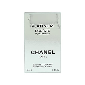Egoiste Platinum by Chanel for Men, Eau De Toilette Spray, 3.4 Ounce