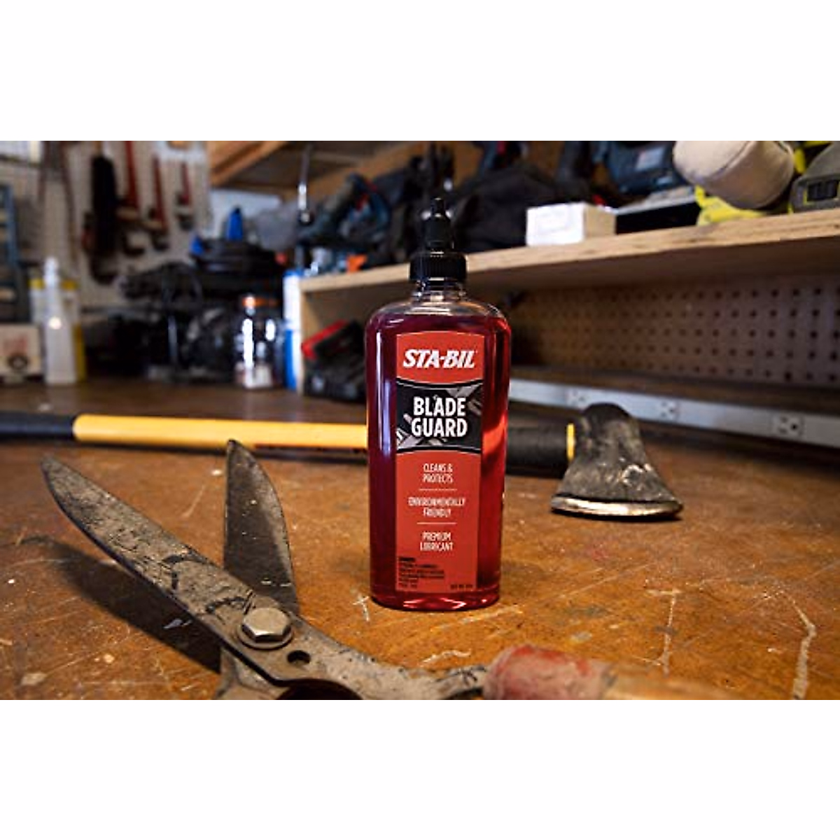 STA-BIL Blade Guard - Premium Blade Lubricant, Helps Maintain Blade Edge, Will Not Harm Plants, Protects Against Rust and Corrosion, Safe for Use On Gas and Electric Equipment, 12oz (22503), Orange