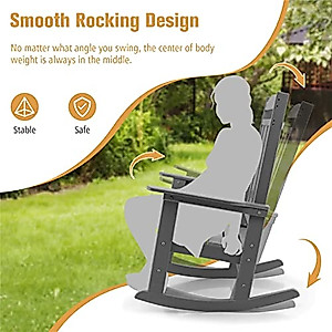 WYFDP 2 Piece Patio Rocker Rocker High Back
