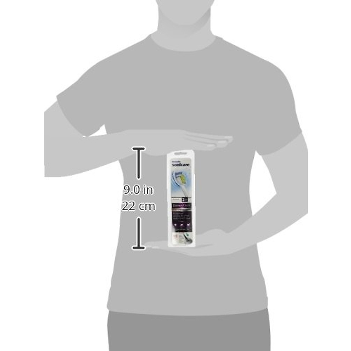 Philips Sonicare Genuine DiamondClean replacement toothbrush heads, HX6062/64, White 2-pk