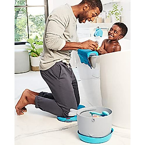 Skip Hop Bath Toy Storage, Moby Stowaway Bucket, Grey