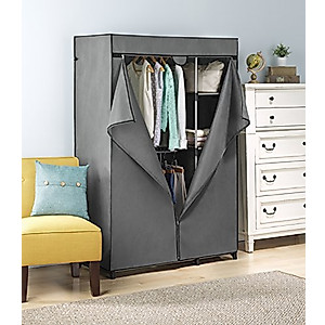 Whitmor COVER ONLY for Double Rod Closet with Heavy Duty Zipper - Gray