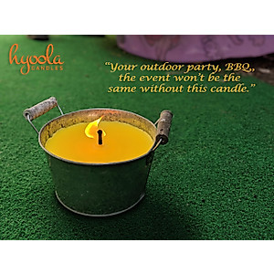 HYOOLA Large Citronella Candles Outdoor Bucket - 30 Hour - Natural Repellent - European Made