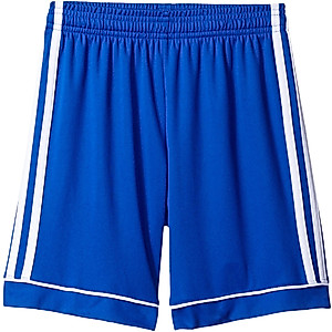 adidas Boys' Squadra 17 AEROREADY Regular Fit Quarter Length Soccer Shorts, Bold Blue/White, XX-Small