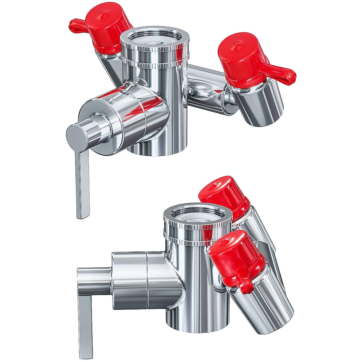 Skywin Eye Wash Kit - Faucet Mounted Emergency Eye Wash Station Sink Attachment -1x Continuous Flow Eyewash Station,3X Common Sink Adapter,2X Inspection Tag,1x Emergency Eye Wash Station Sign